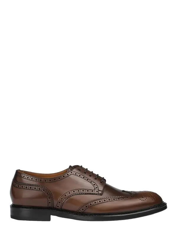 DOUCAL'S Wing Tip Brogue Shoes - Brown