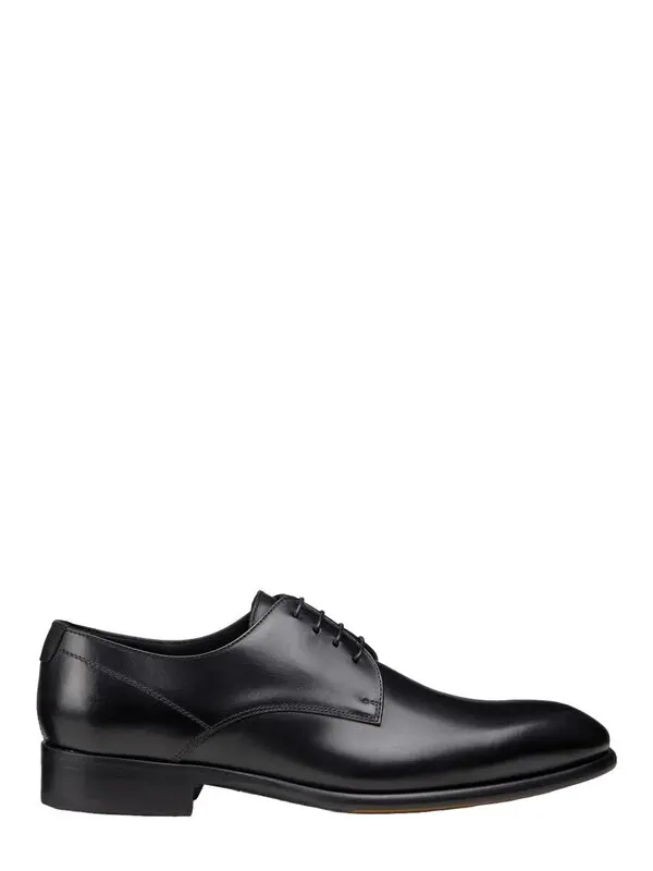 DOUCAL'S Leather Derby Shoes - Black