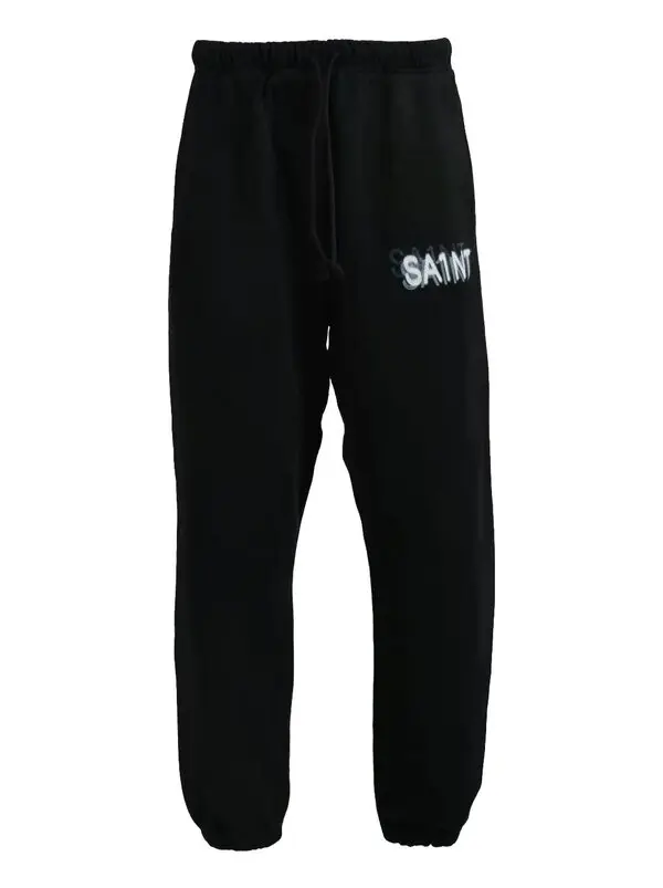 SAINT MXXXXXX Logo-print Track Pants - Black