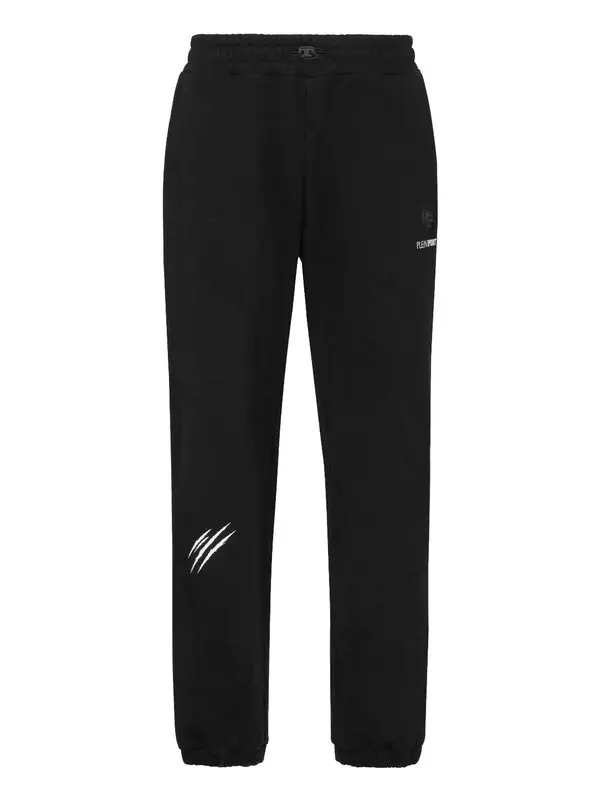 PLEIN SPORT Scratch-print Track Pants - Black