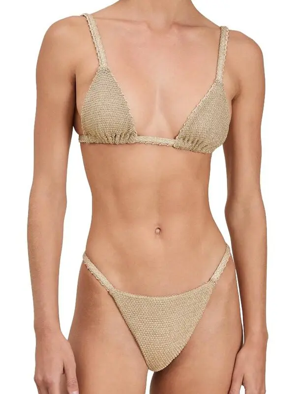 Devon Windsor Zuri Bikini Top - Gold