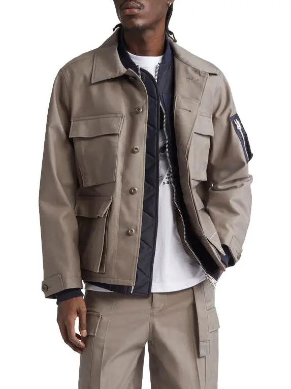 Sacai X Wtaps® Layered Chore Jacket - Taupe