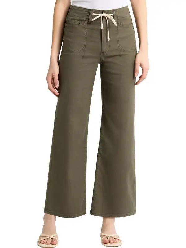 Paige Ari Wide Leg Pants - Vintage Forester Green