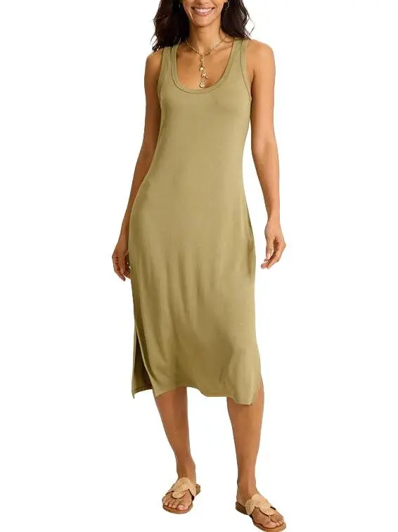 Tommy Bahama Drapey Ponte Midi Dress - Sea Clay