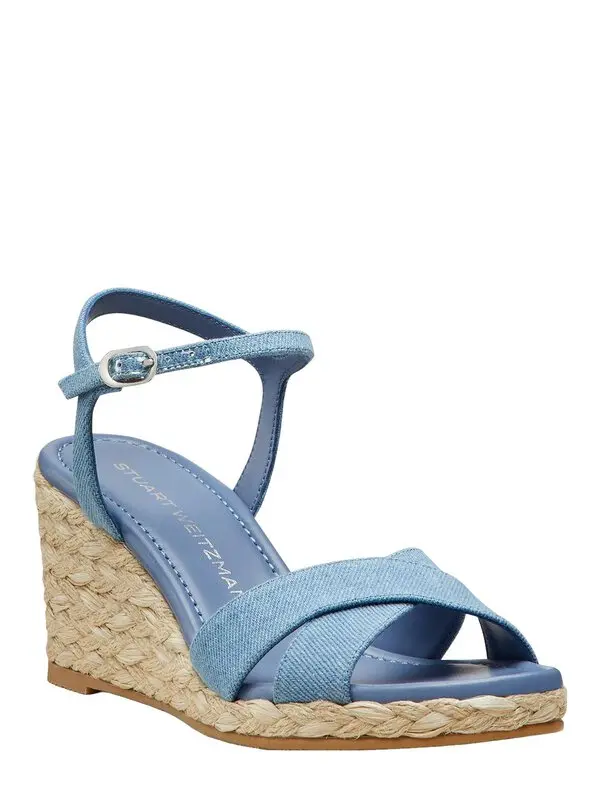 STUART WEITZMAN Dayna Espadrille Wedge Sandal - Washed/ Natural
