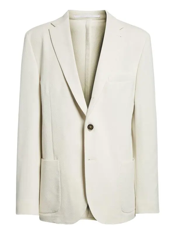 Eleventy Single-breasted Linen & Cotton Sport Coat - Sand