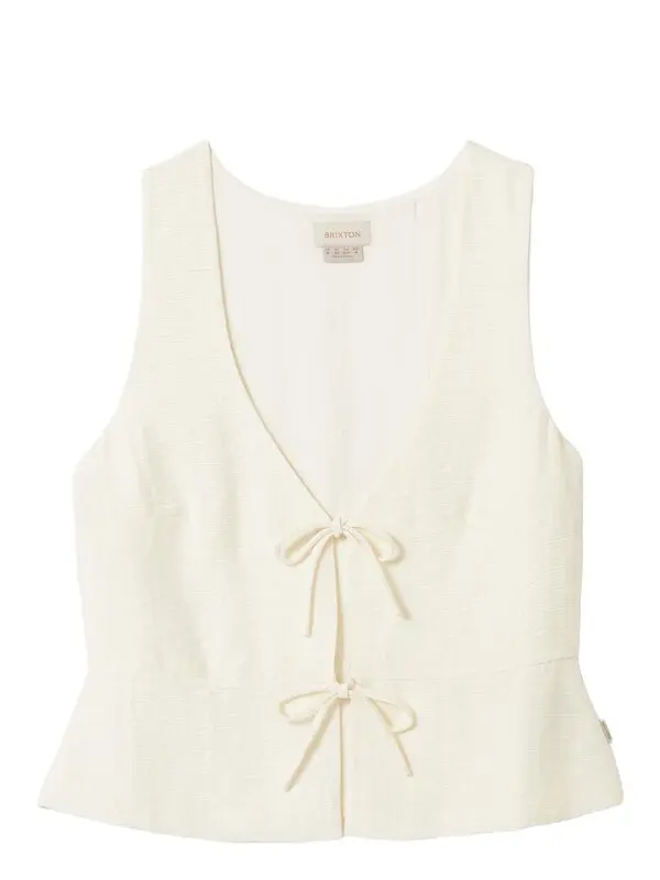 Brixton Lakeview Sleeveless Tie-front Top - Off White