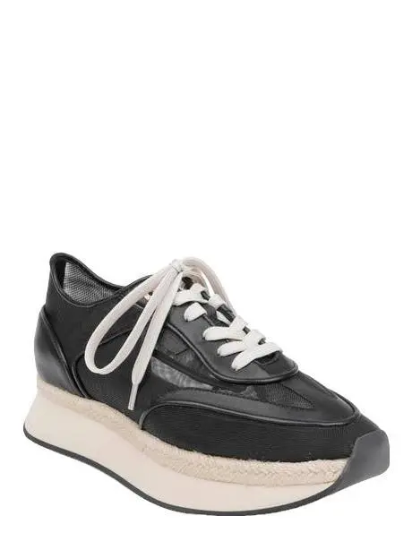L'Agence Iris Platform Sneakers - Black Mesh