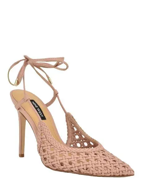 Nine West Fessla Ankle Wrap Pumps - Light Pink