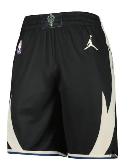JORDAN Nba Milwaukee Bucks Performance Swingman Statement Edition Shorts - Black/cream