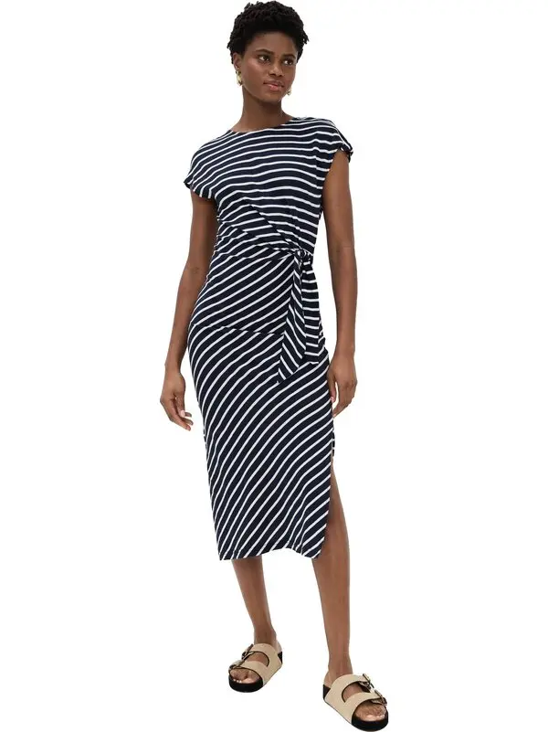 Rails Selah Stripe-patterned Midi Dress - Navy Ivory Stripe