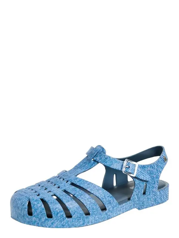 Melissa Possession Print Denim Jelly Sandals - Jeans Blue