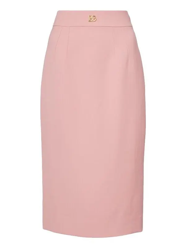 Dolce & Gabbana Virgin Wool Pencil Skirt - Pink