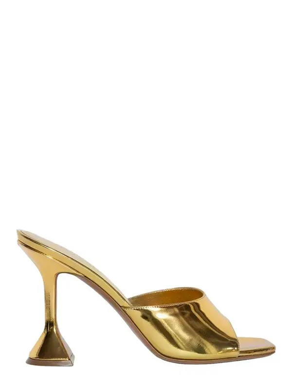 Amina Muaddi 95mm Lupita Mules - Gold
