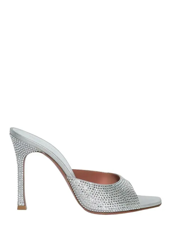 Amina Muaddi 105mm Alexa Sandals - Silver