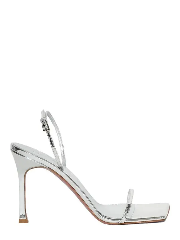Amina Muaddi 95mm Maya Pumps - Silver