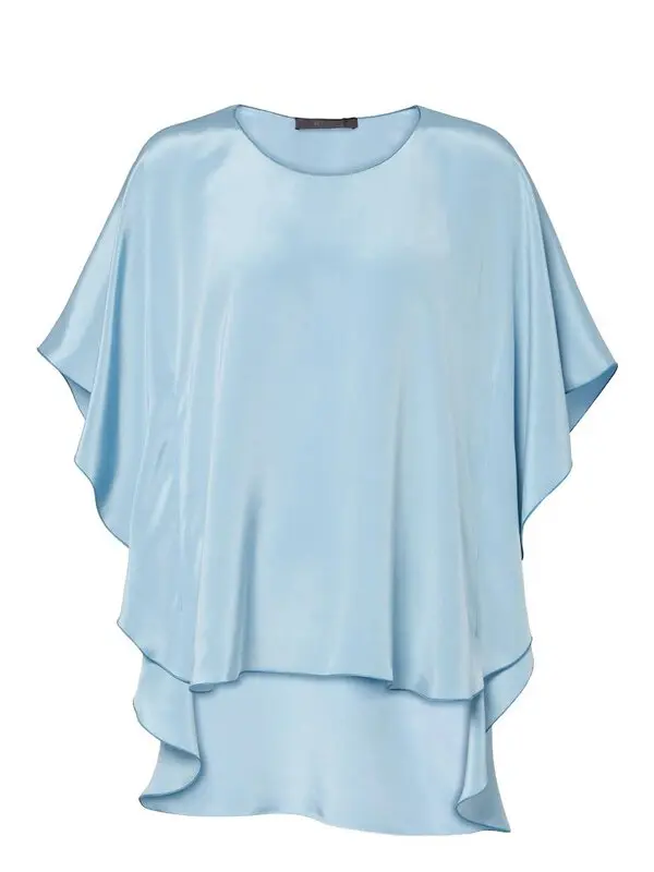Max Mara Oronte Silk Crêpe De Chine Blouse - Blue