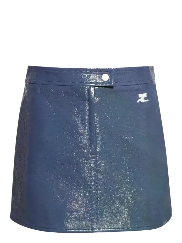 COURREGES Logo Mini Skirt - Blue