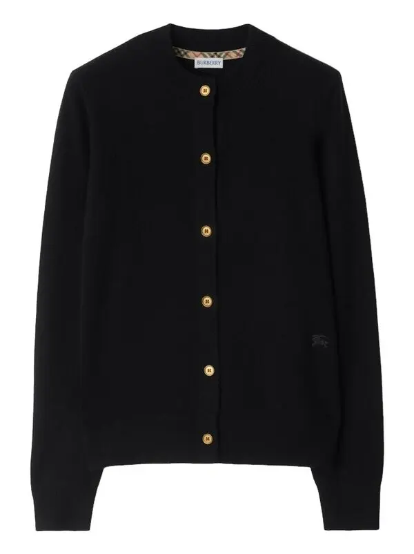 Burberry Cashmere Blend Cardigan - Black