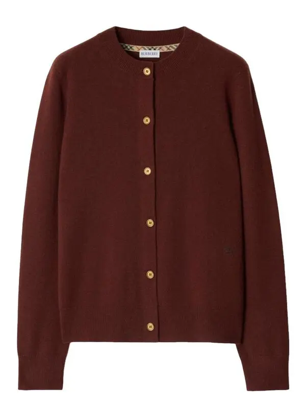 Burberry Cashmere Blend Cardigan - Box Red