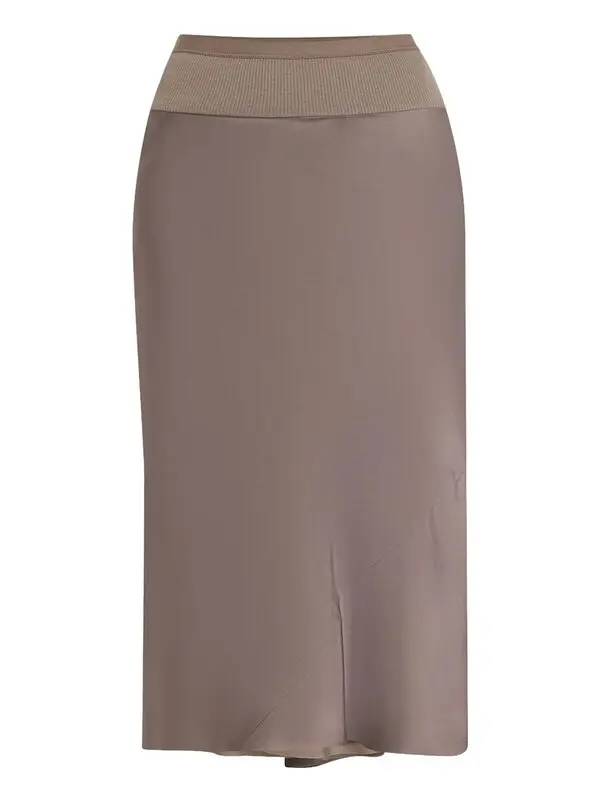 Rick Owens A-line Bias Midi Skirt - Dust