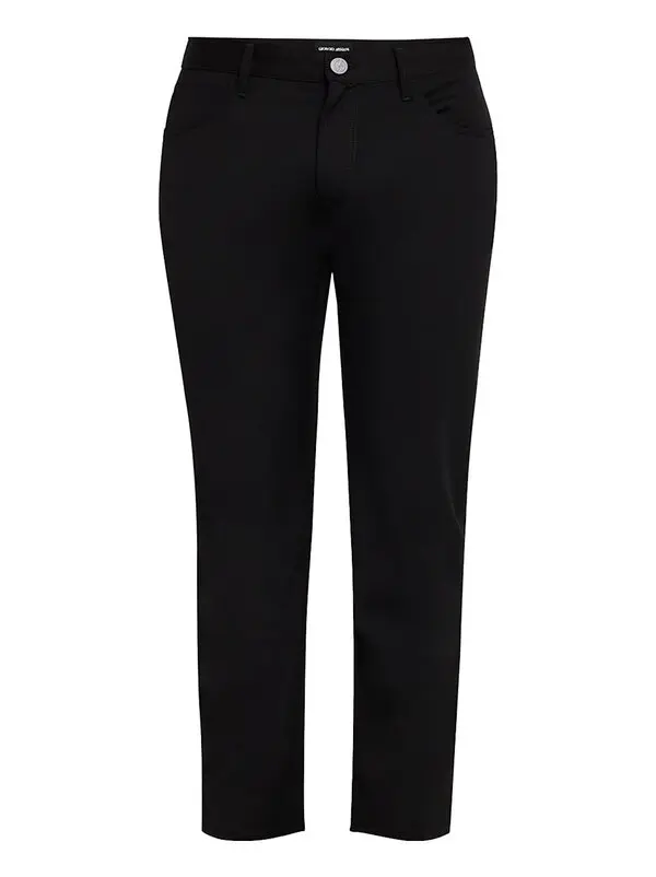 Giorgio Armani Wool Twill Five-pocket Pants - Black