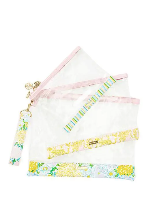 LILLY PULITZER Carryall Trio Pouch Set - Multi Lilly Garden Home