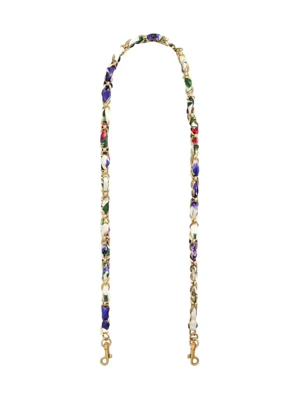 Dolce & Gabbana Floral-print Bag Strap - Gold