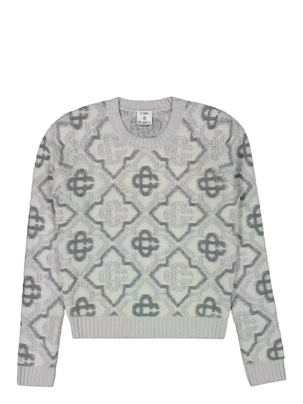 Casablanca Monogram-pattern Jumper - Grey