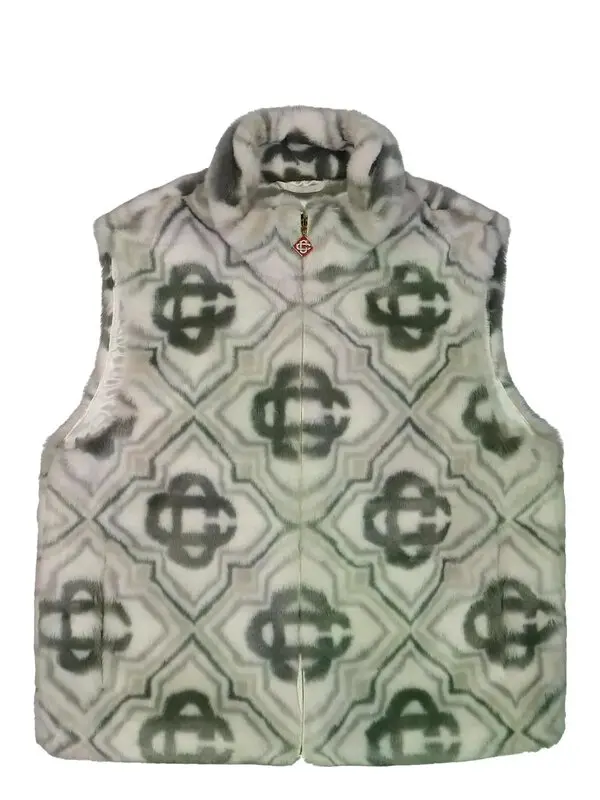 Casablanca Monogram-pattern Gilet - Grey