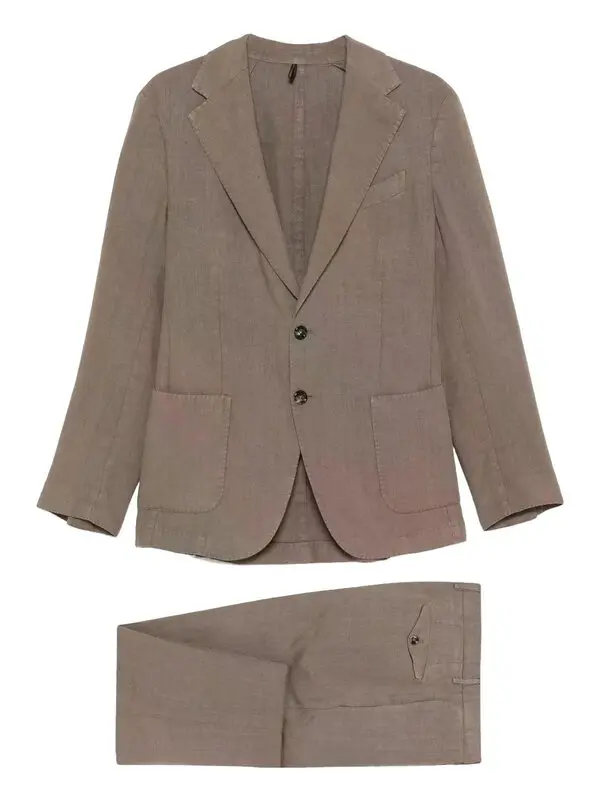 DELL'OGLIO Single-breasted Suit - Brown