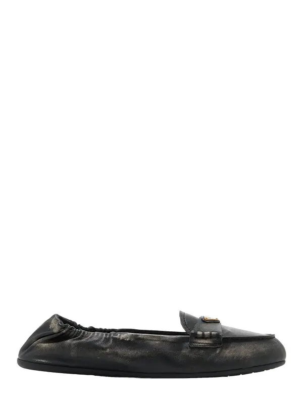 Prada Leather Loafers - Black