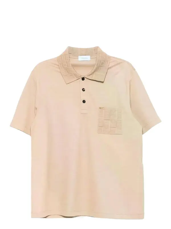 FERRAGAMO Cotton Polo Shirt - Neutrals