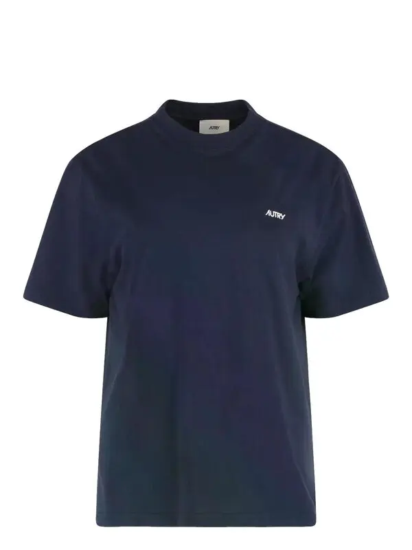 AUTRY Logo-embroidered T-shirt - Blue