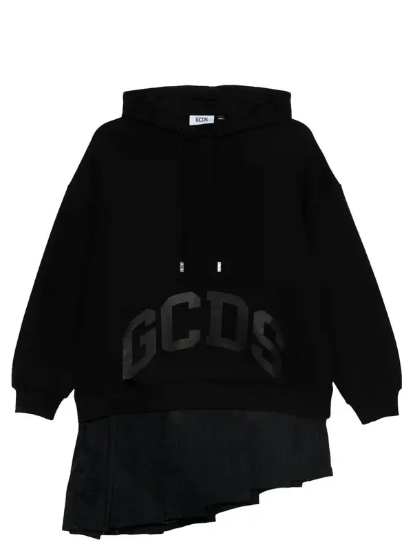 Gcds Logo-print Mini Dress - Black