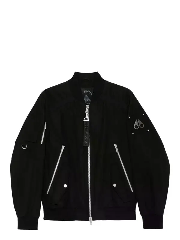 Moose Knuckles Logo-plaque Bomber Jacket - Black