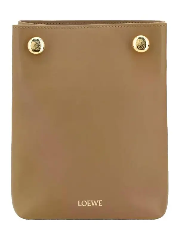 Loewe Pebble Soft Pouch - Brown