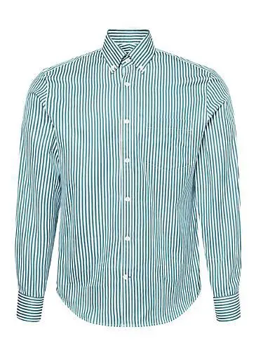 Dunhill Stripe Long-sleeve Cotton Shirt Xxl - Green