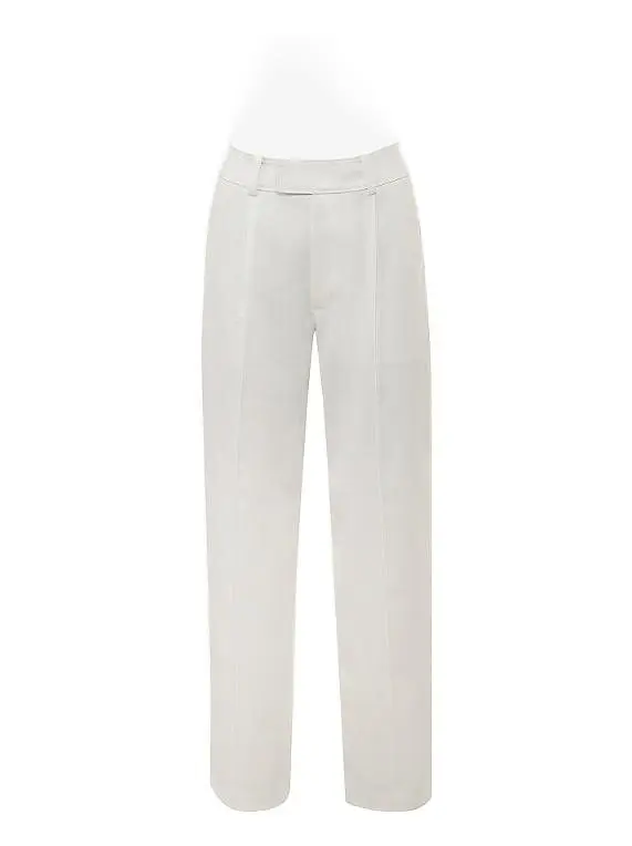 House Of Cb Checked Stretch-woven Trousers - White