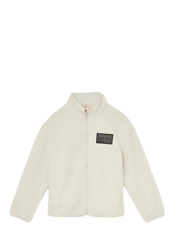 REISS X Mclaren Logo-embroidered Fleece Jacket - Off White