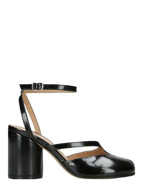 MAISON MARGIELA Tabi Split-toe Heeled Leather Courts - Black