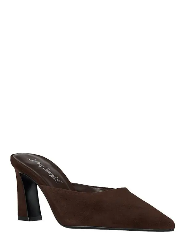 Jeffrey Campbell Unamused Mule Pumps - Brown Suede