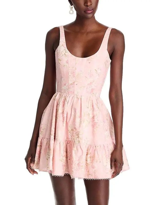 V. CHAPMAN Betina Dress - Light Pink Tapestry Rose
