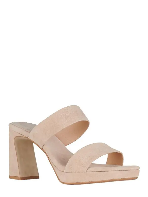 Jeffrey Campbell Platform Heeled Sandals - Beige Suede