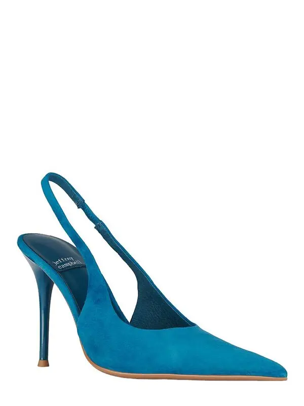 Jeffrey Campbell You Wish Slingback Pumps - Turquoise Suede