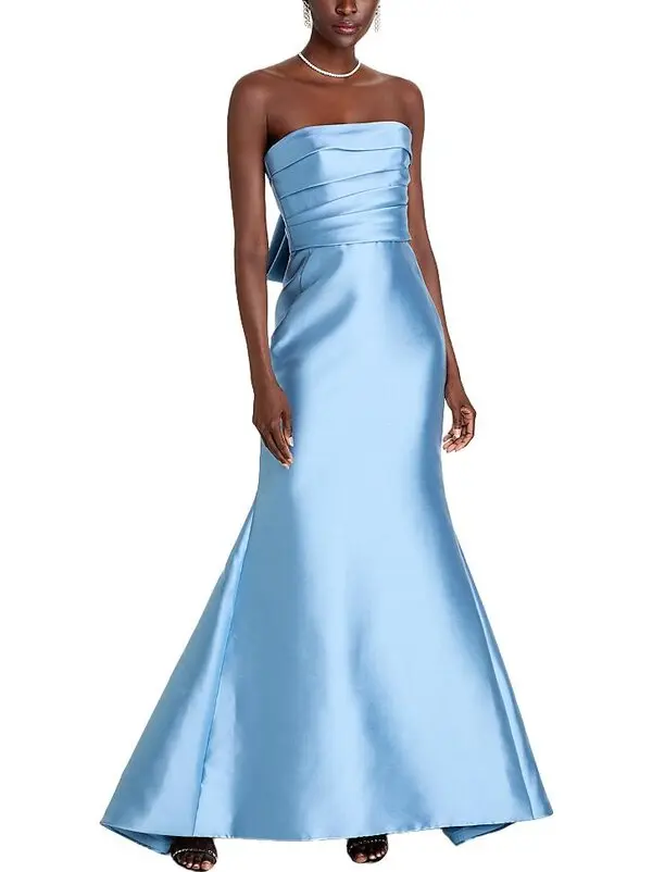 Amsale Strapless Gown - Smokey Blue