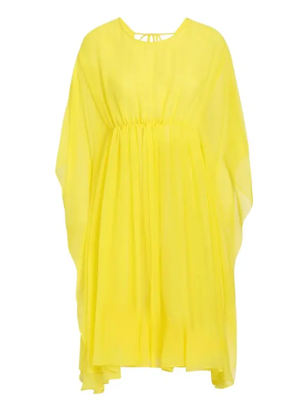 Dolce & Gabbana Short Silk Chiffon Caftan - Yellow