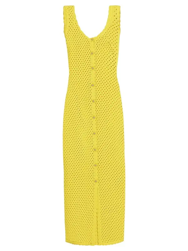 Dolce & Gabbana Long Crochet Dress - Yellow