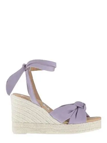 Manebí Leather Espadrille Sandals - Purple