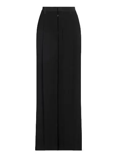 High Wide-leg Cady Pants - Black